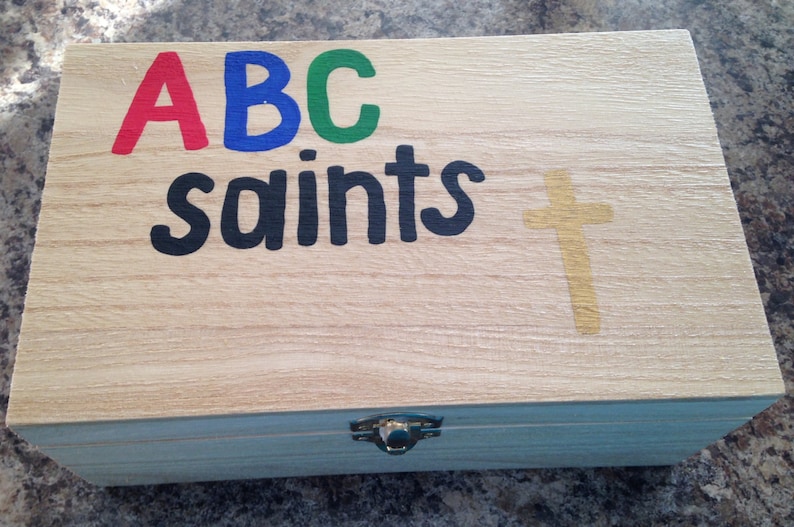 ABC Alphabet Saint Set / Wooden Hand-painted Saints A-Z - Etsy
