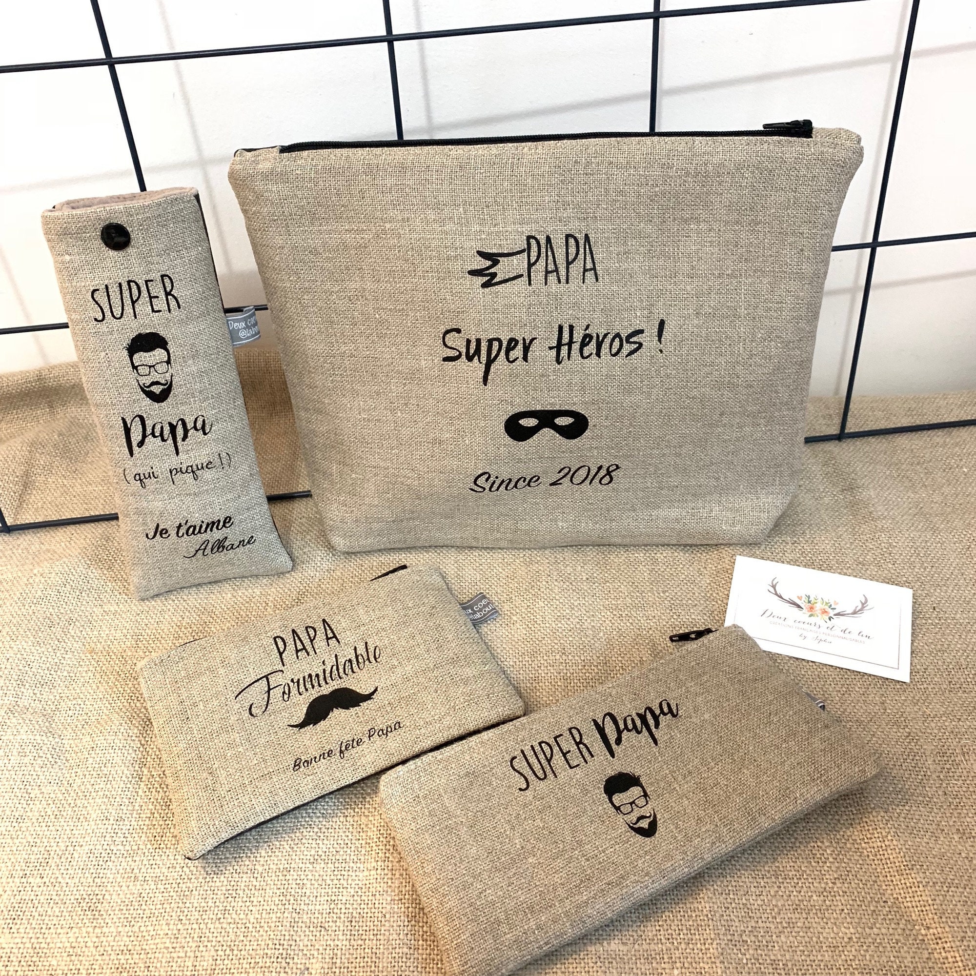 Customizable Natural Linen Pouch Personalized Pouch Thank | Etsy