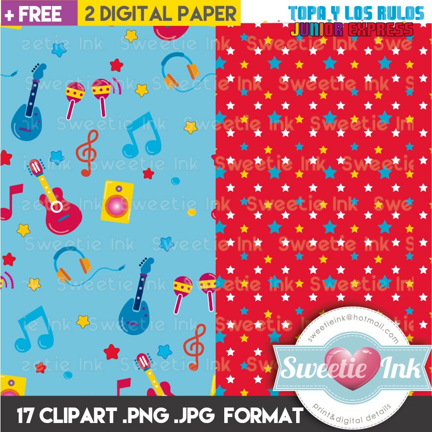 Topa y Los Rulos Junior Express clipart kawaii | Etsy