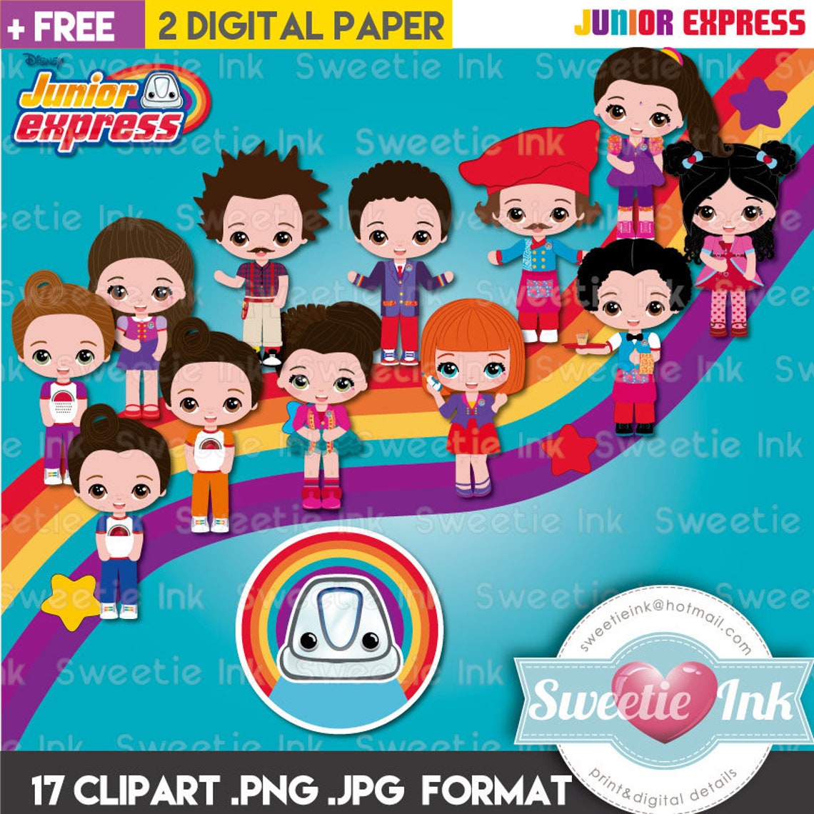 Junior Express clipart kawaii - Etsy México