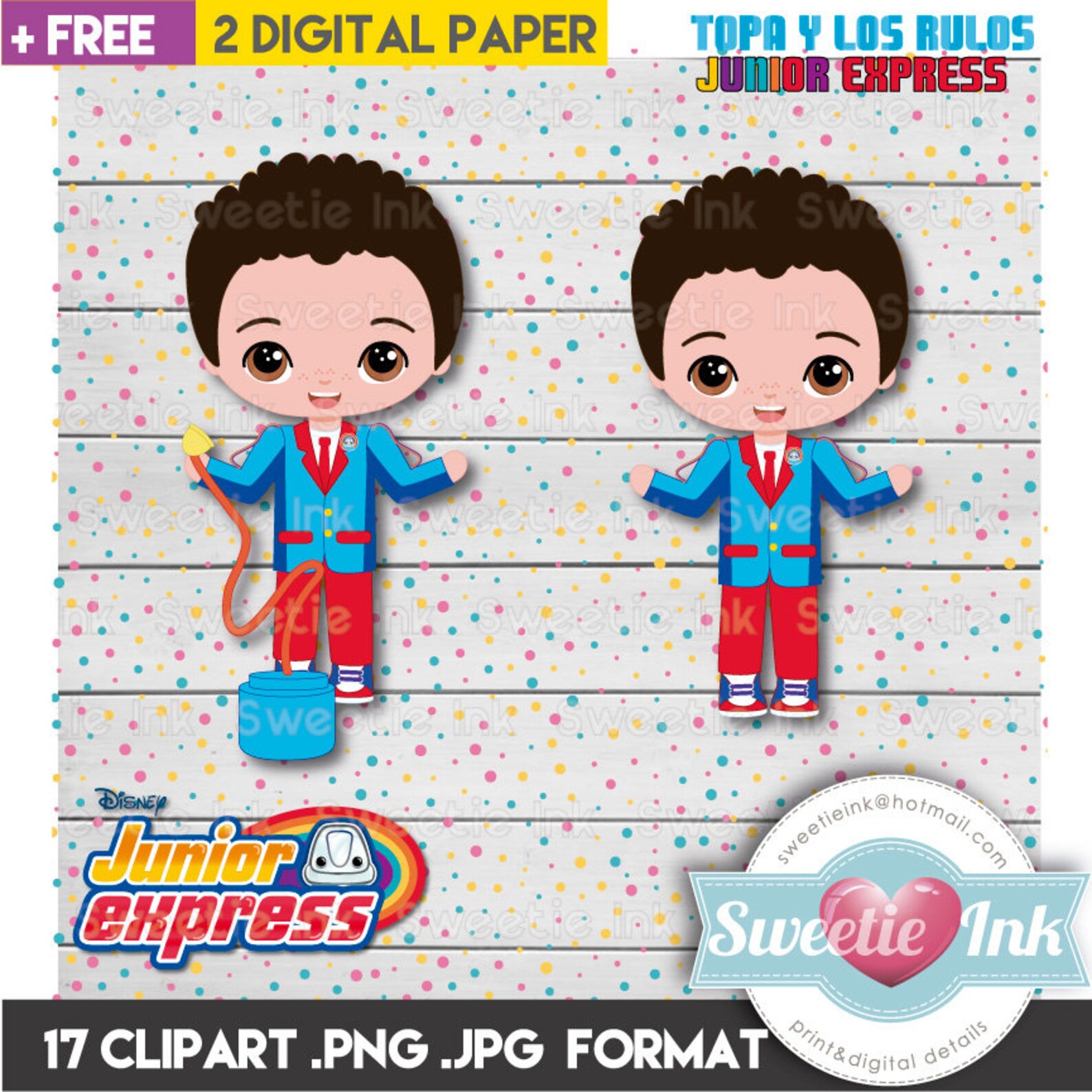 Topa y Los Rulos Junior Express clipart kawaii - Etsy España