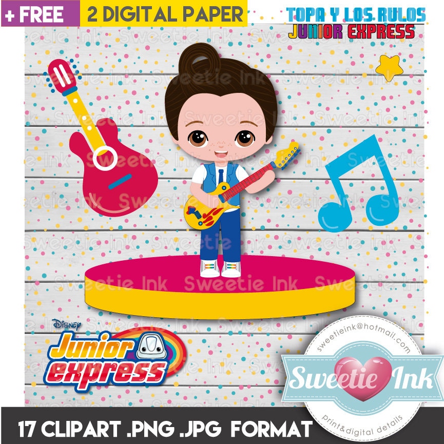 Topa y Los Rulos Junior Express clipart kawaii | Etsy
