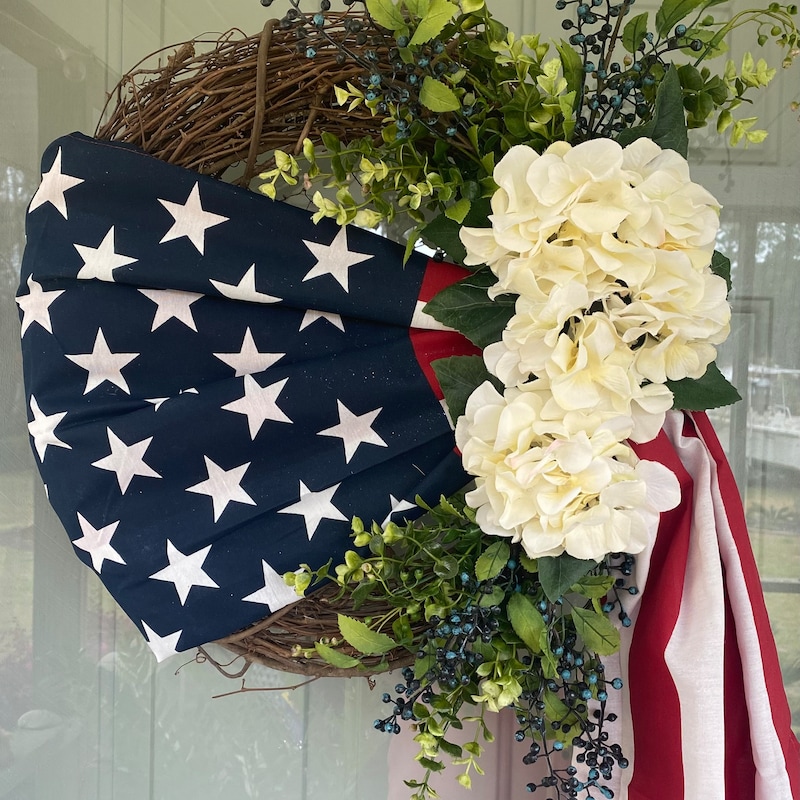 American Flag Wreath - Etsy