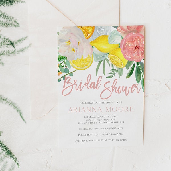 Citrus Wedding Invitation - Etsy