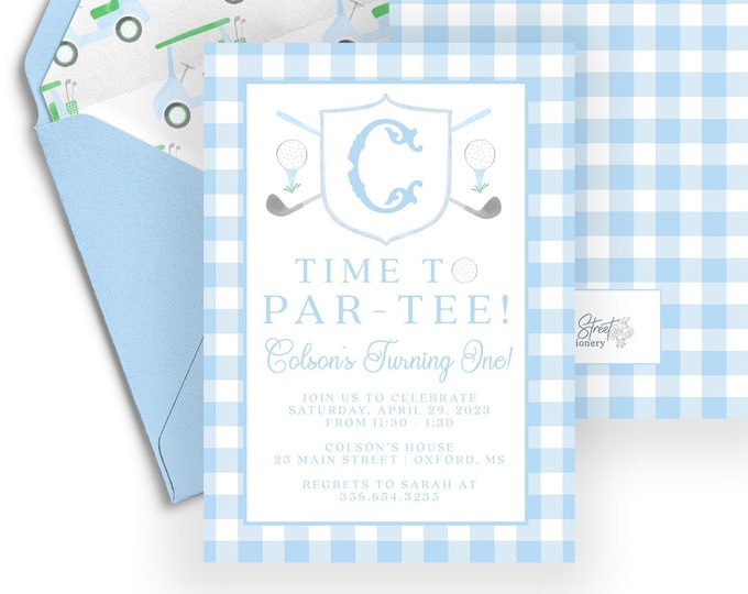 Colson Crest Printable Golf Birthday Invitation Golf Par-tee - Etsy
