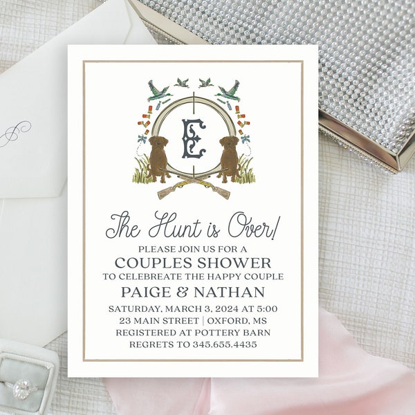 Hunt is Over Shower Invitation - Etsy