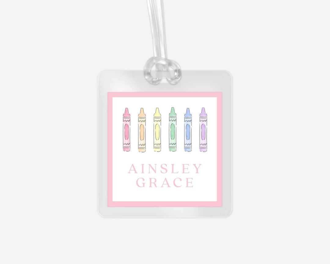 Laminated Cute Back to School Bag Tag, Boy Luggage Tag, Personalized ...