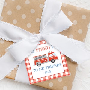 Editable Valentines Day Cards for Kids, Valentine Tags, Fire Truck ...