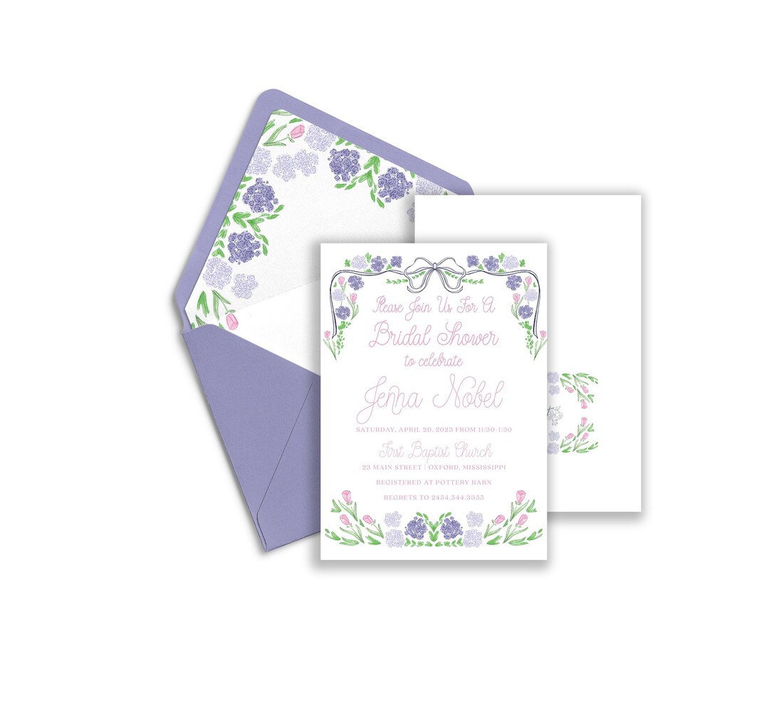 Jenna Nobel Bridal Shower Invitation, Vintage Floral Bridal Shower ...