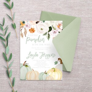 Layla Fall Baby Shower Invitation Editable Autumn Shower | Etsy