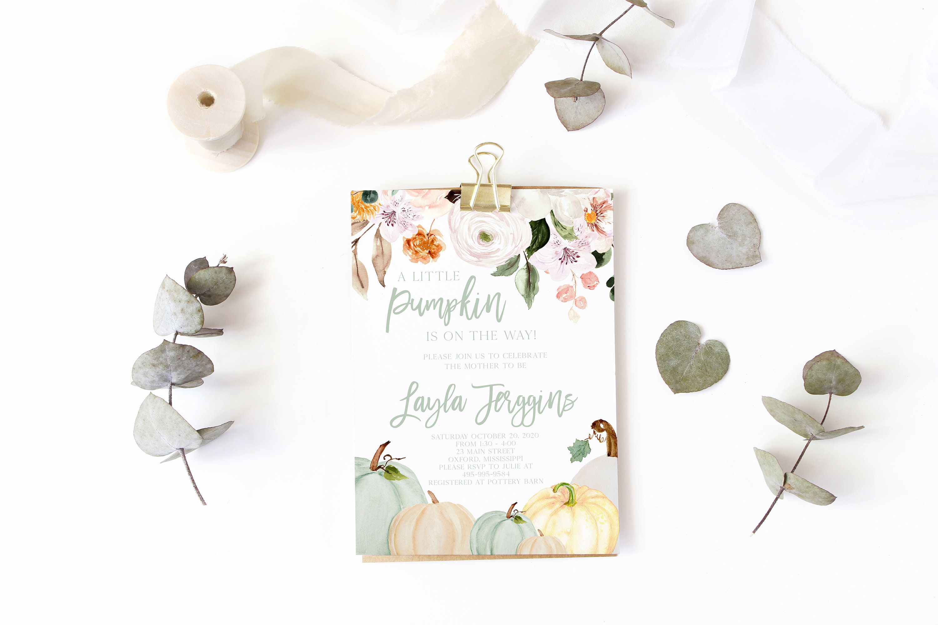 Layla Fall Baby Shower Invitation Editable Autumn Shower | Etsy