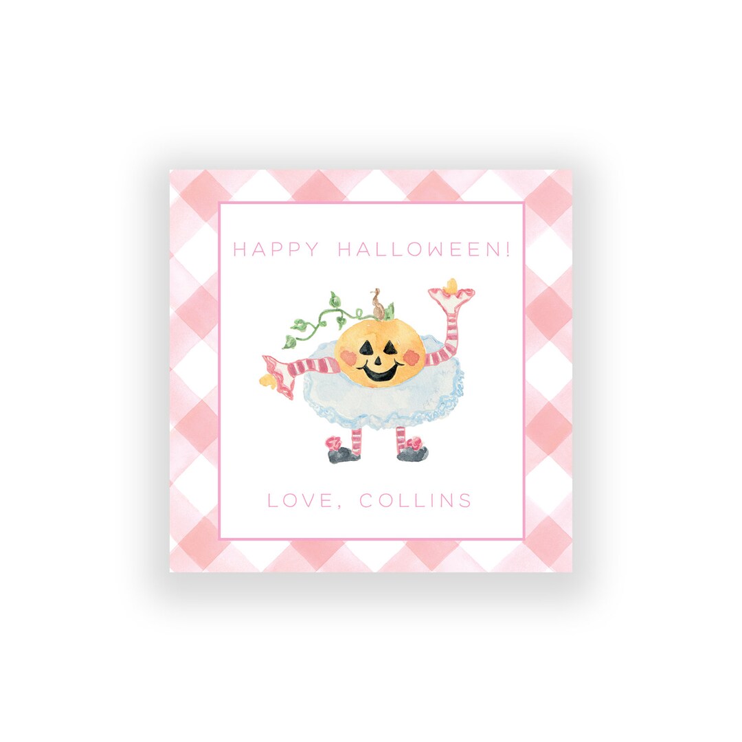 Printed Halloween Gift Tag, Halloween Treat Tag, Halloween Favor Tag ...