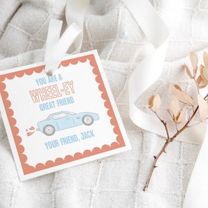 Editable Valentine Cards for Kids, Race Car Valentine Gift Tag, Wheelie ...