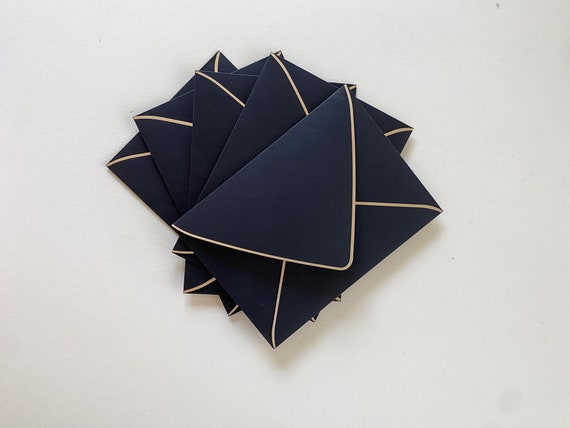 Black and Gold Envelopes Deluxe Envelopes Luxury Envelopes - Etsy