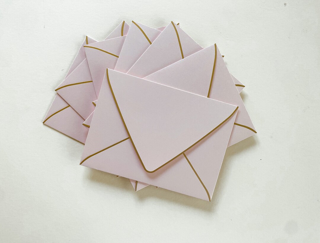 Blush and Gold Envelopes Deluxe Envelopes Luxury Envelopes - Etsy
