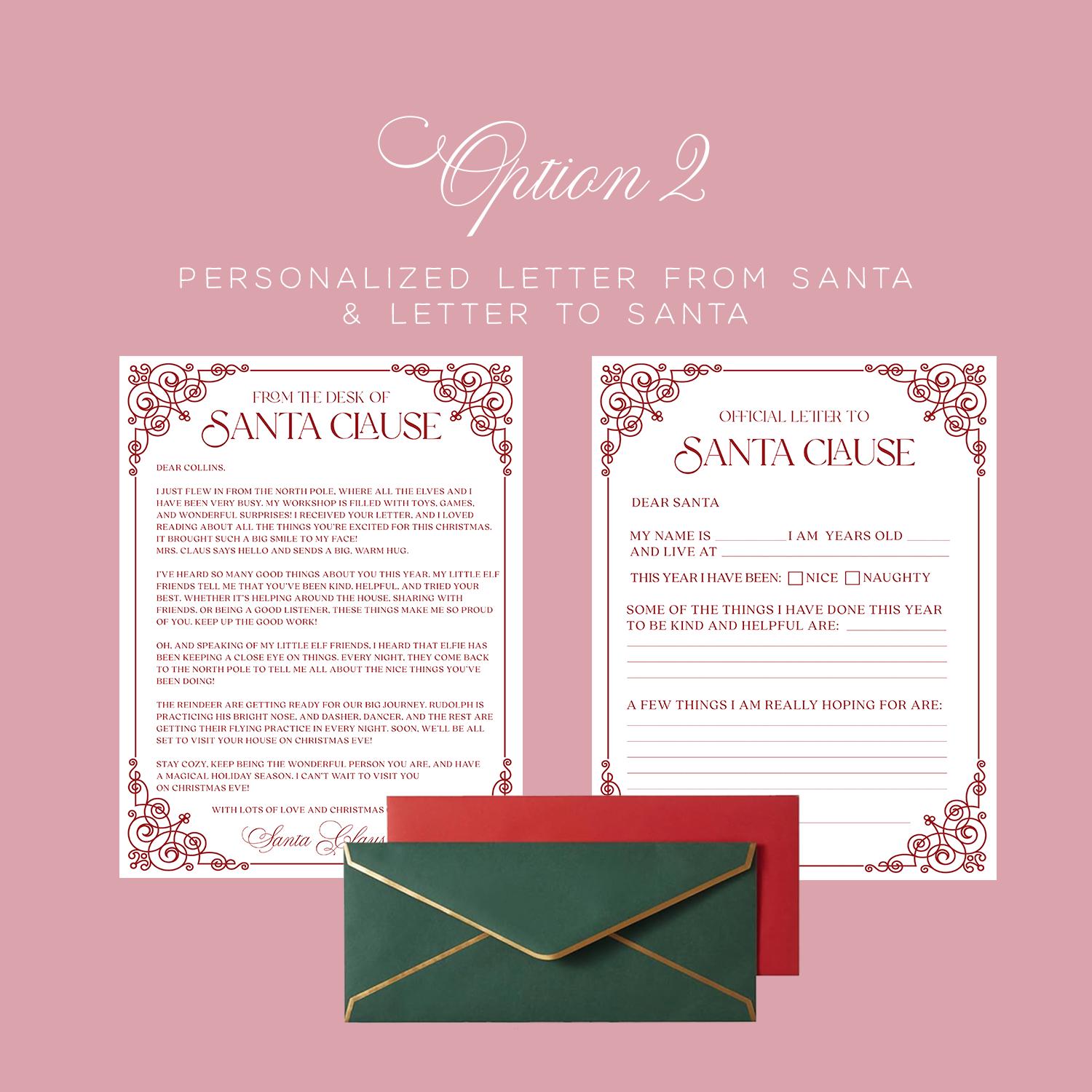 Personalized Letter to Santa Template, Christmas Wish List (printed or ...