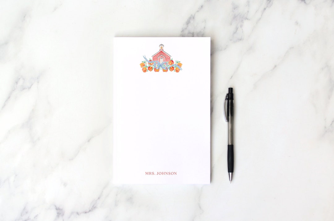 Custom School Notepad School Spirit Back to School Notepad - Etsy