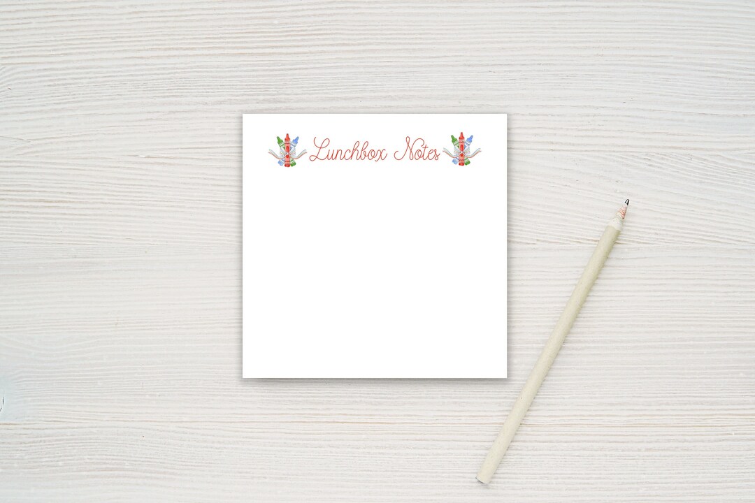 Lunchbox Notes Notepad, Personalized School Notepad, Teacher Gift, Back ...