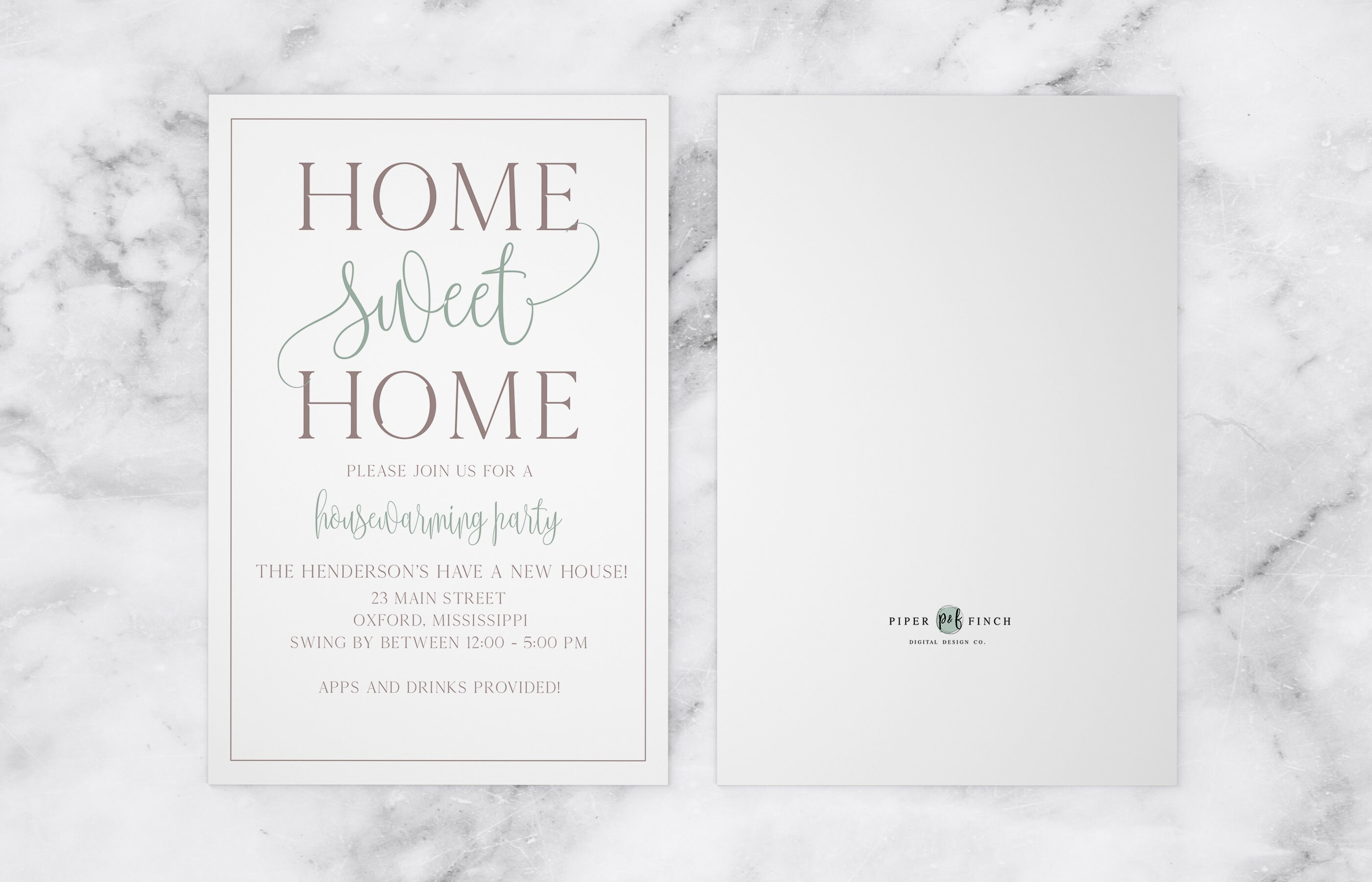 Hendersons Housewarming Invitation Housewarming Invitation | Etsy