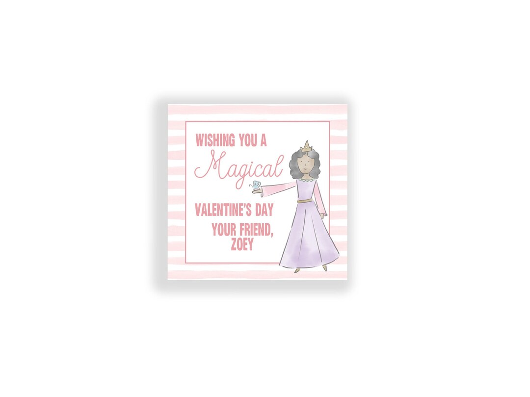 Preppy Princess, Valentine's Day Card, Kids School Classroom Exchange ...