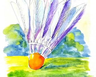 Shuttlecock Art - Etsy