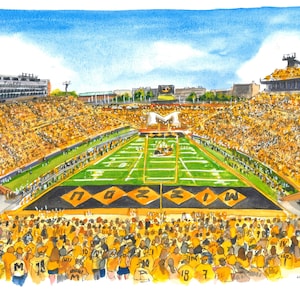Missouri Stadium. Football. Mizzou Tigers. Art Print. Art Wall ...