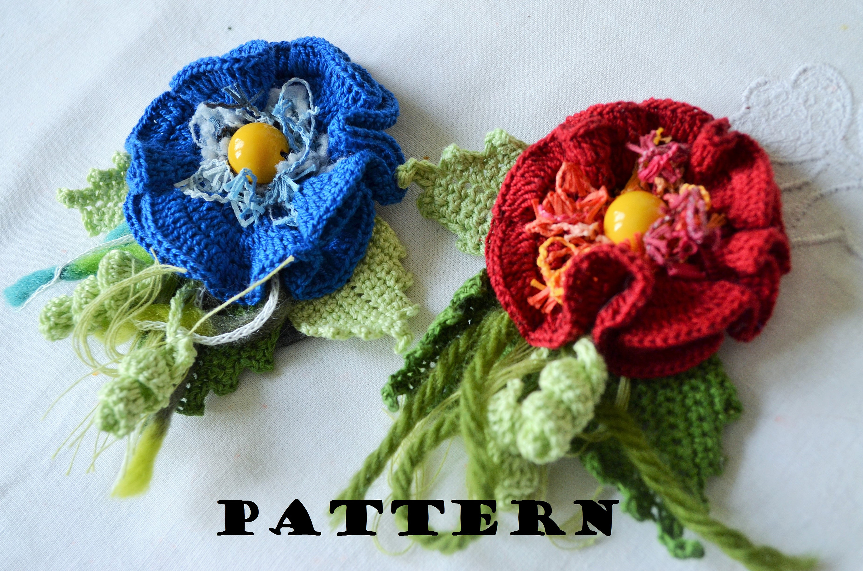 Ukrainian Crocheted Flower Brooch Pattern How to Crochet Flower Step by ...