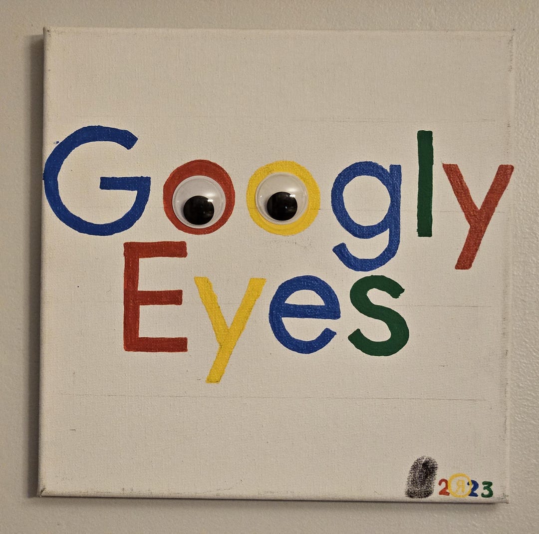 Googly Eyes (2023) 12x12 Acrylic on Canvas - Pop Parody - Etsy