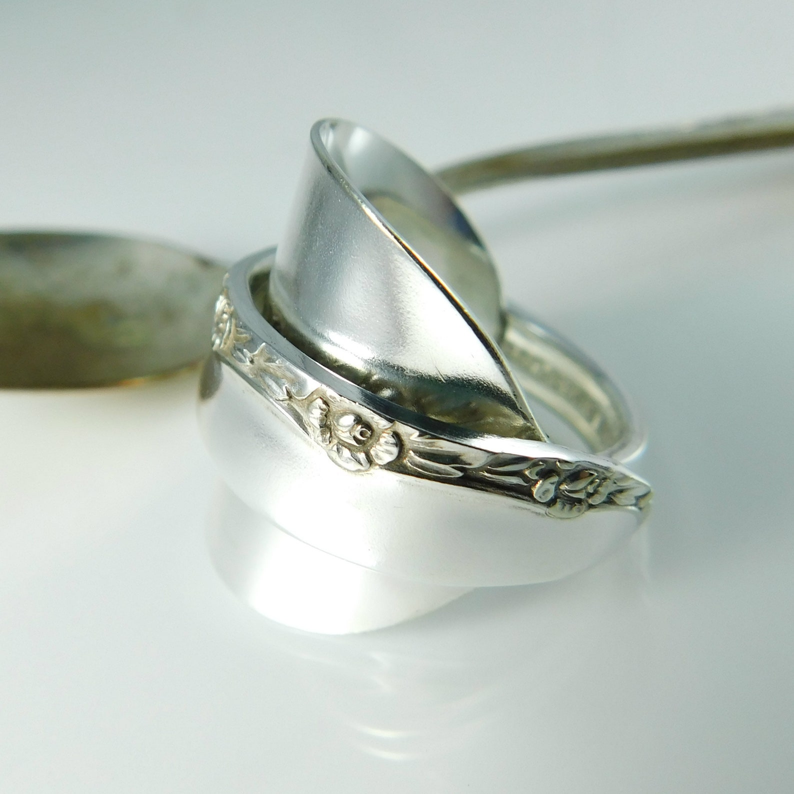 Spoon Ring Spoon Jewelry Silver Spoon Rings Rings Roses | Etsy