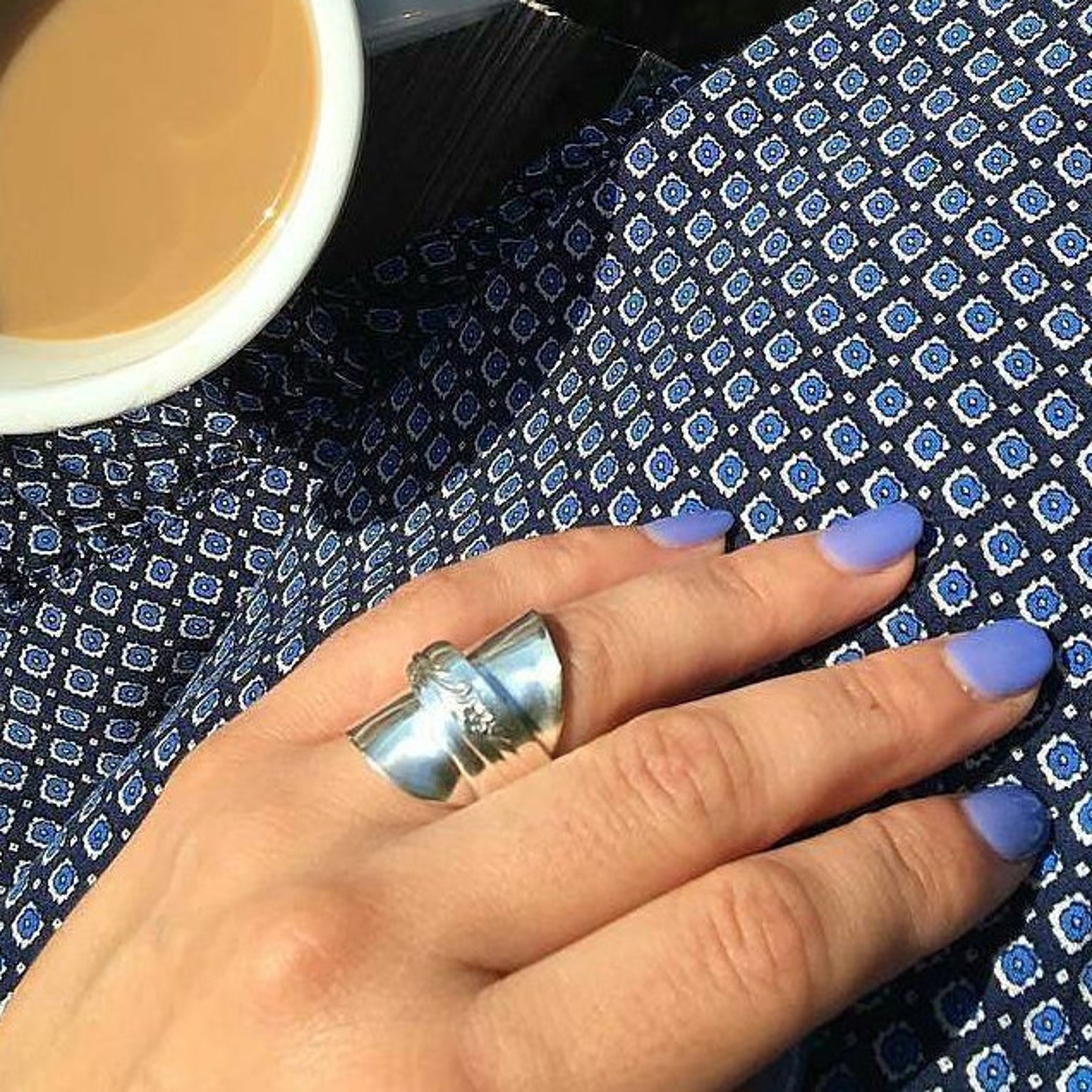 Silver Ring Boho Jewelry Statement Ring Spoon Ring - Etsy