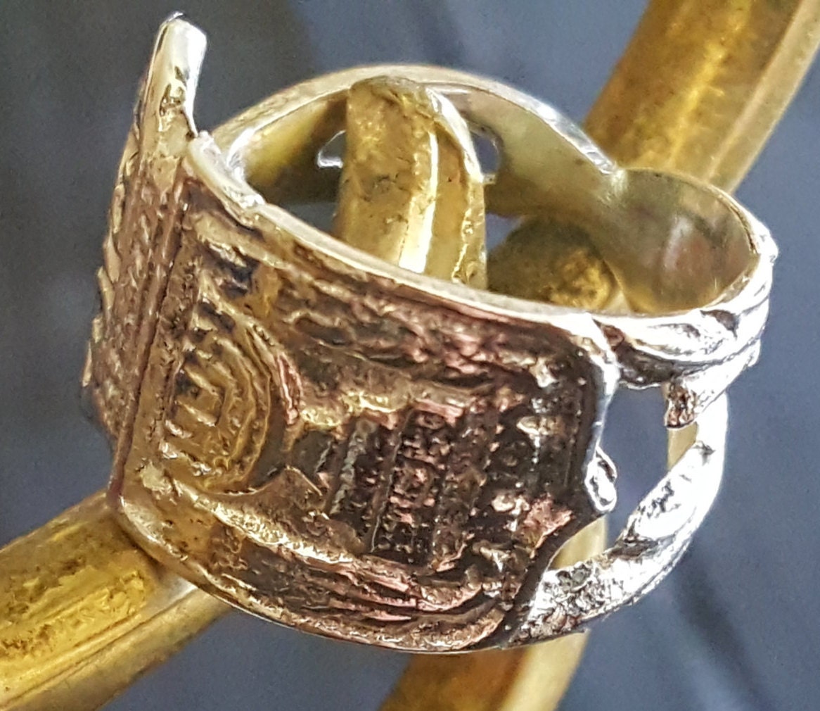 Menorah Ring Israel Ring Unique Spoon Ring Middle Eastern Ring - Etsy