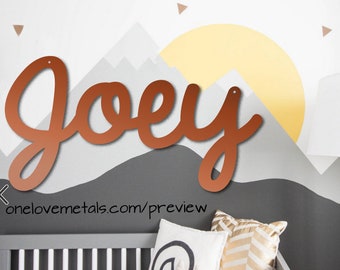 Gold name sign | Etsy