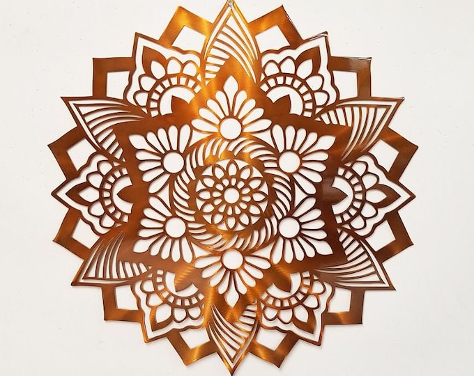24 Mandala Geometric Metal Wall Art, Mandala Wall Hanging, Geometric ...