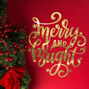 20" Christmas Signs, Christmas Decorations, Merry and Bright, Holiday ...