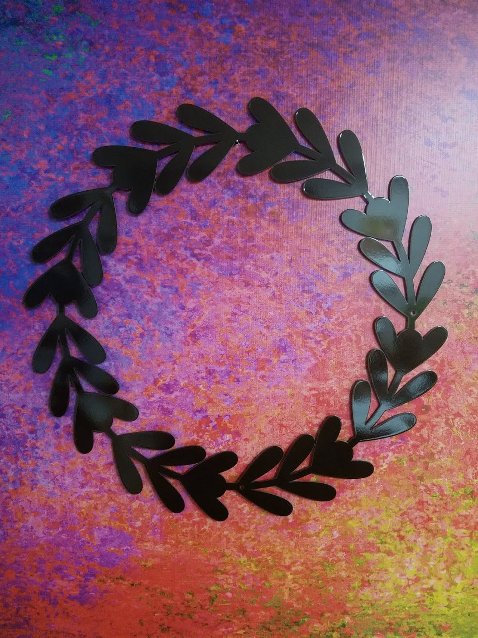 12" Wreath, Metal Wreath, Front Door Decor, Front Porch Decor ...