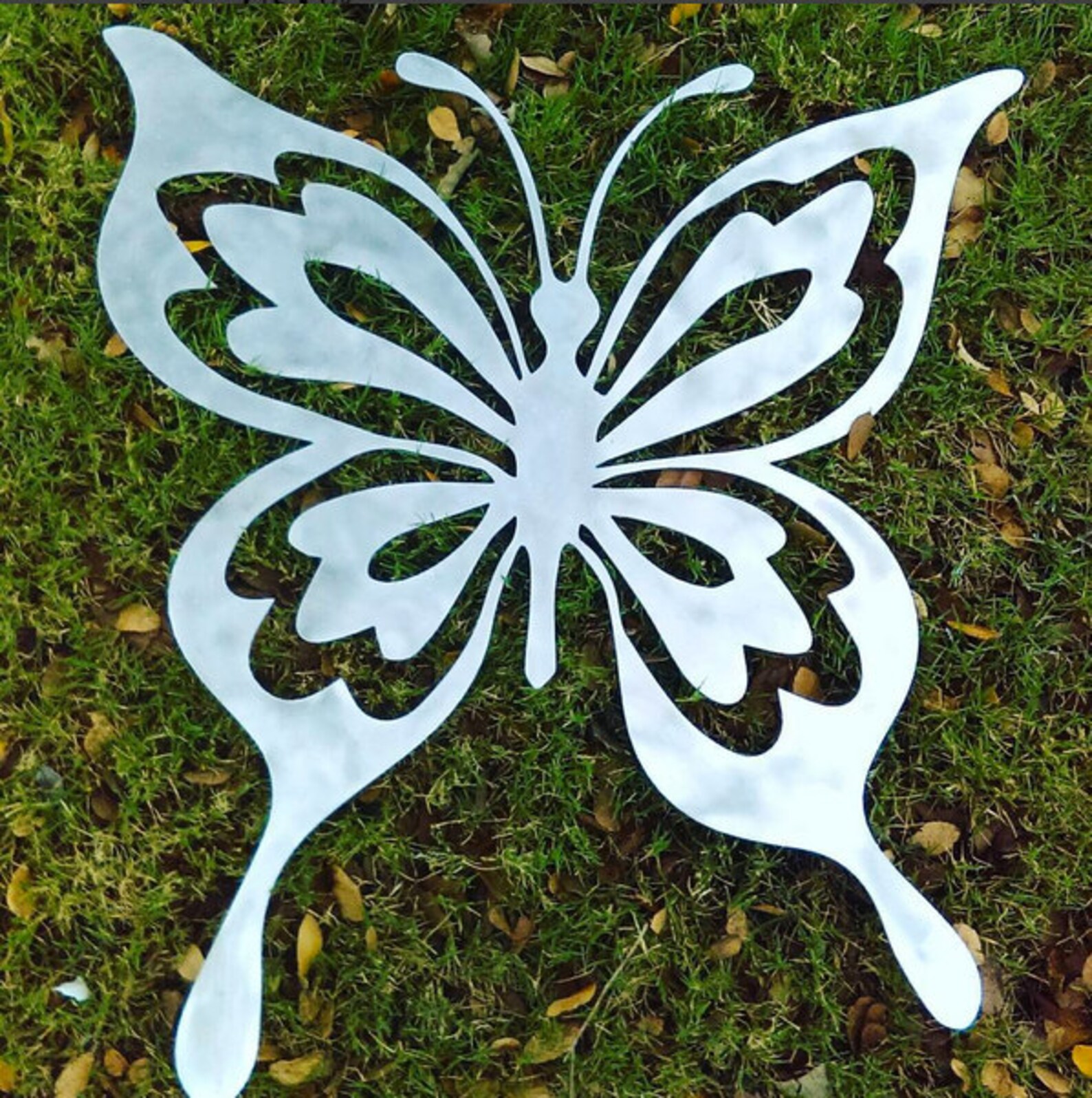 20" Metal Butterfly Wall Art, Outdoor Wall Art, Butterfly in Metal Wall ...