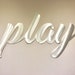 34'' Play Sign, Metal Wall Art, Word Art, Metal Words, Playroom Decor ...