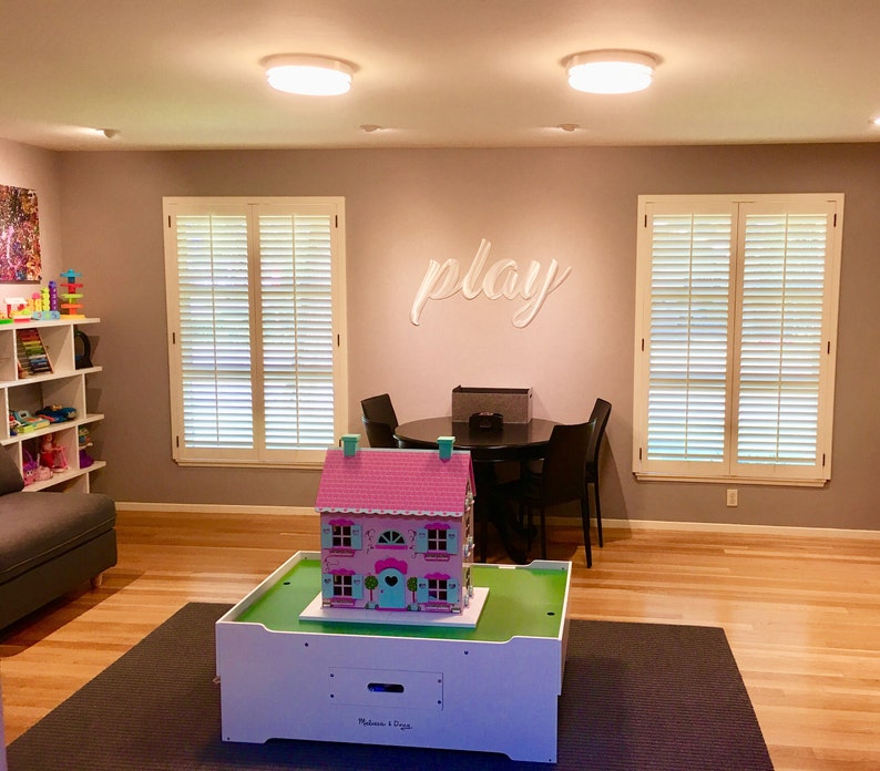 34'' Play Sign Metal Wall Art Word Art Metal Words | Etsy