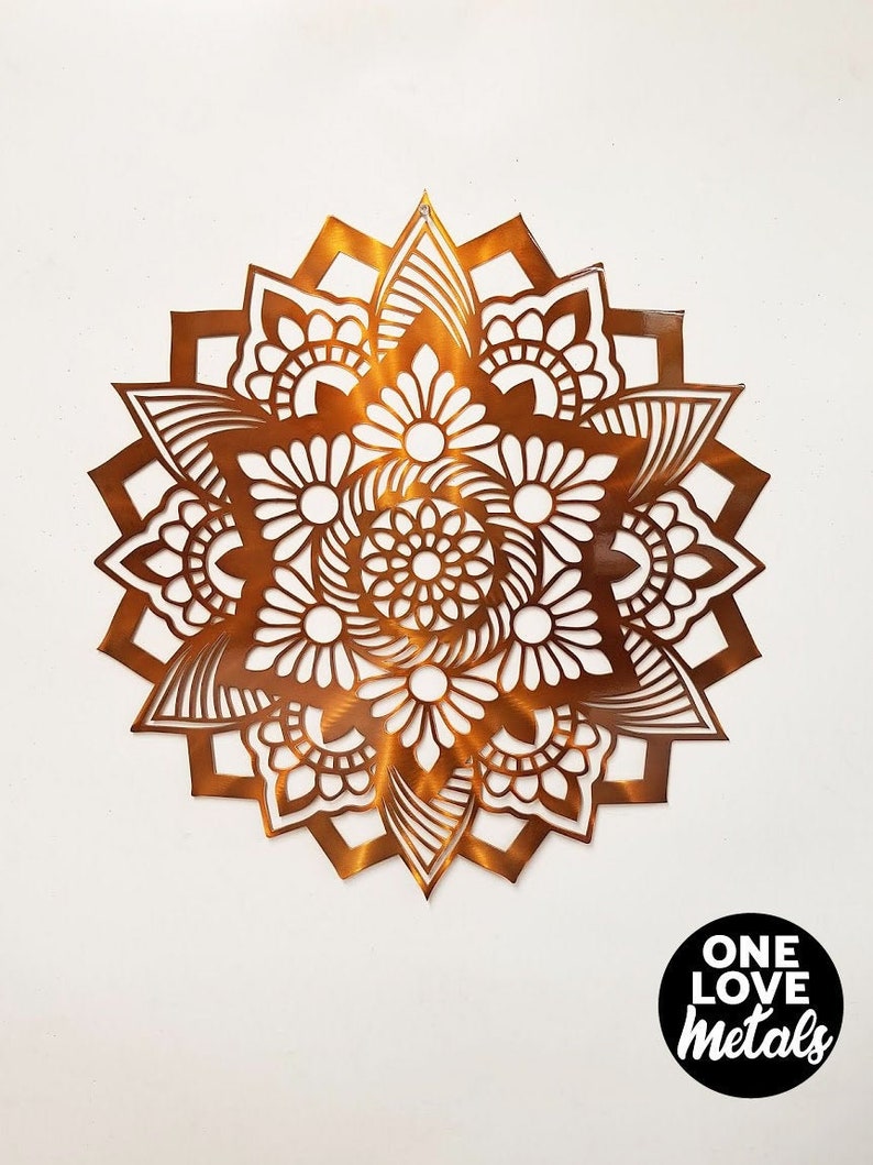 24 Mandala Geometric Metal Wall Art Mandala Wall - Etsy