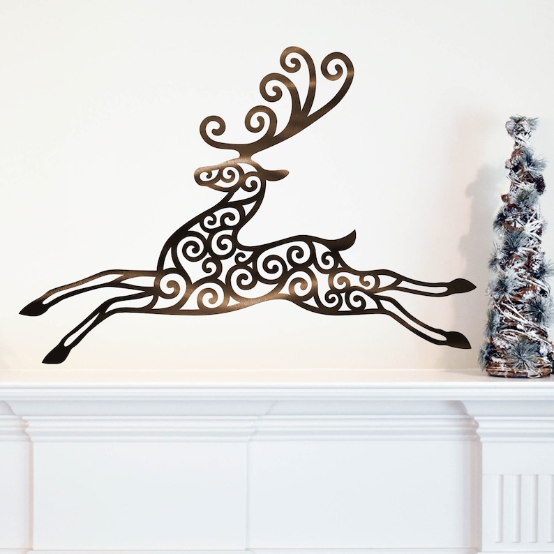 Flying Deer Christmas Decor, Christmas Signs, Reindeer Christmas Sign ...