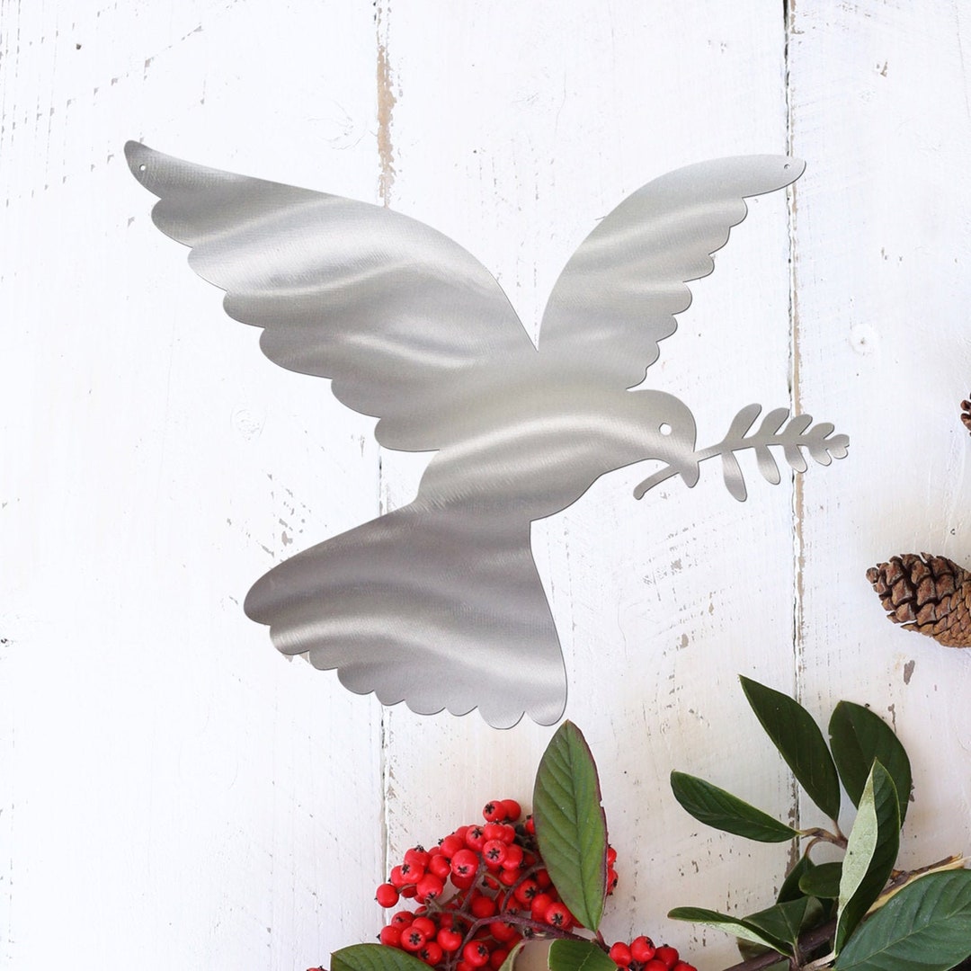 14" Dove, Dove Wall Art, Dove Metal Art, Nursery Décor, Nursery Wall ...