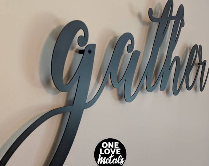 60 Large Gather Sign, Metal Gather Sign, Gather Sign, Metal Kitchen ...