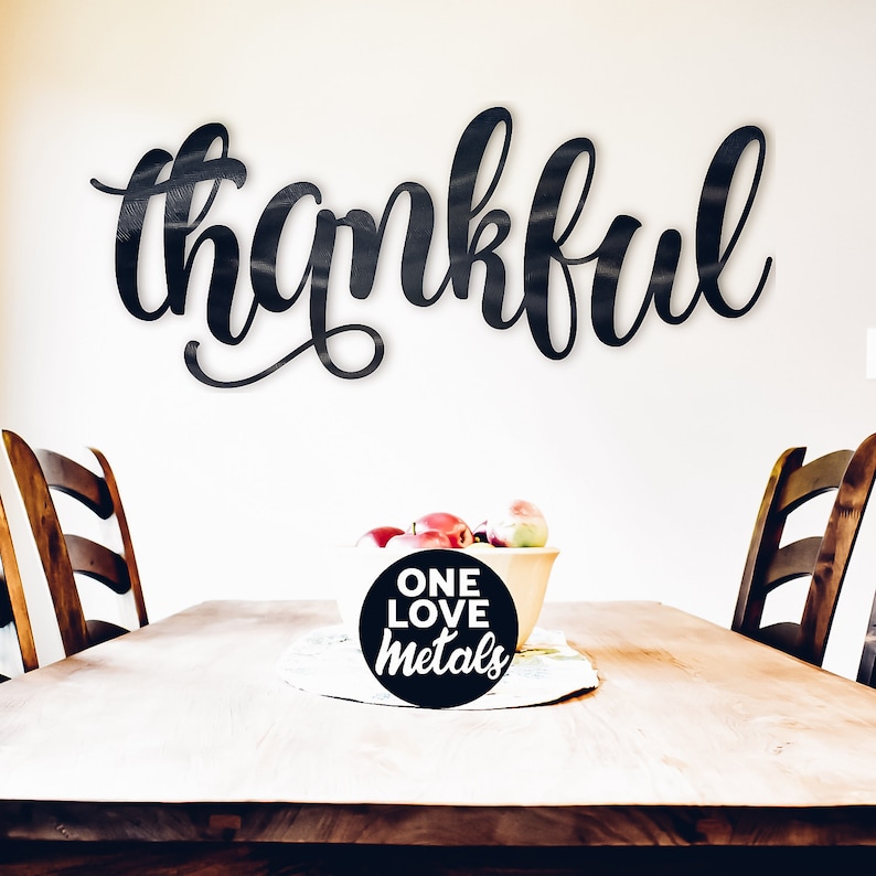 12 Thankful Metal Sign Gather Sign Dining Room Decor - Etsy