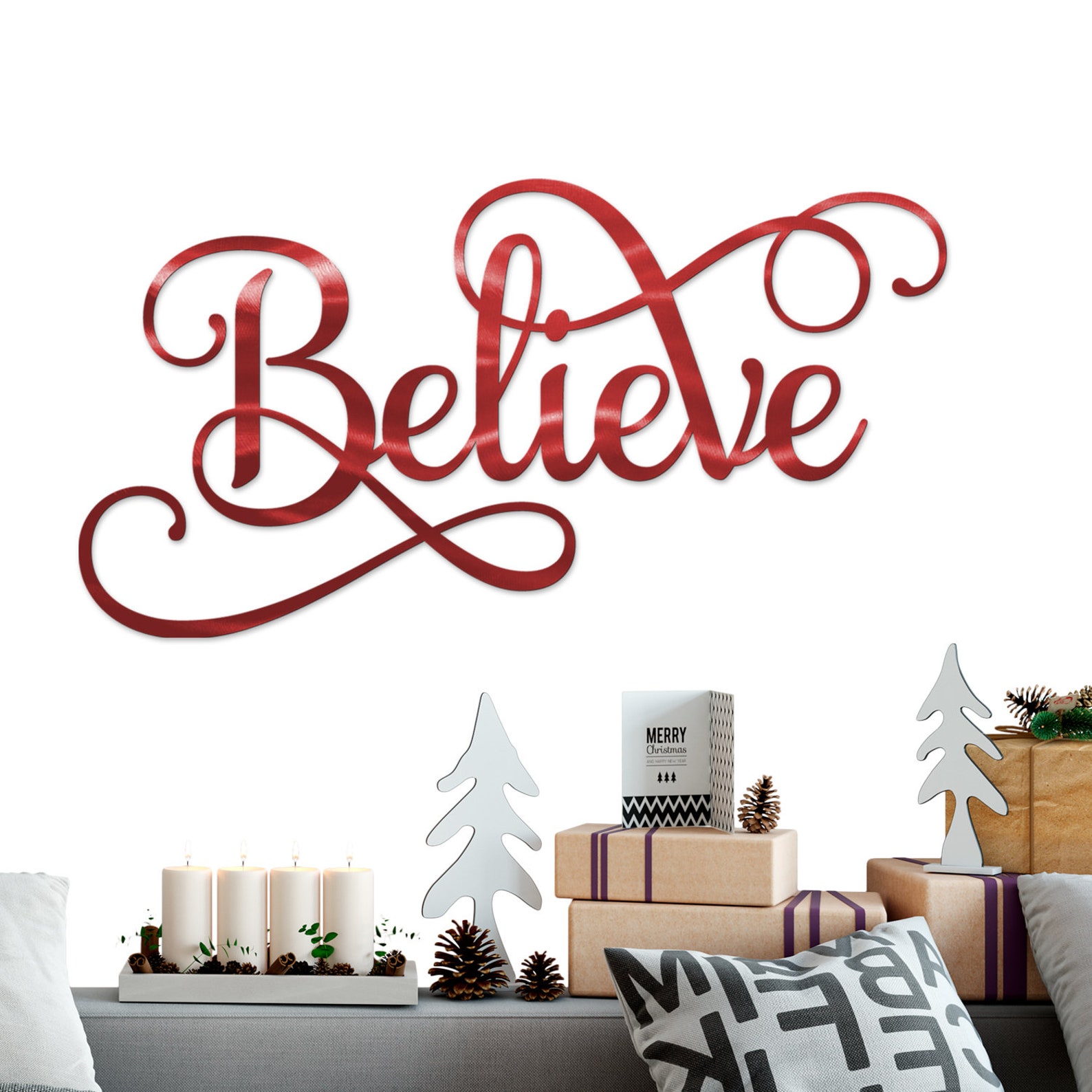 Believe Sign, Believe Metal Sign, Christmas Signs, Believe Christmas ...