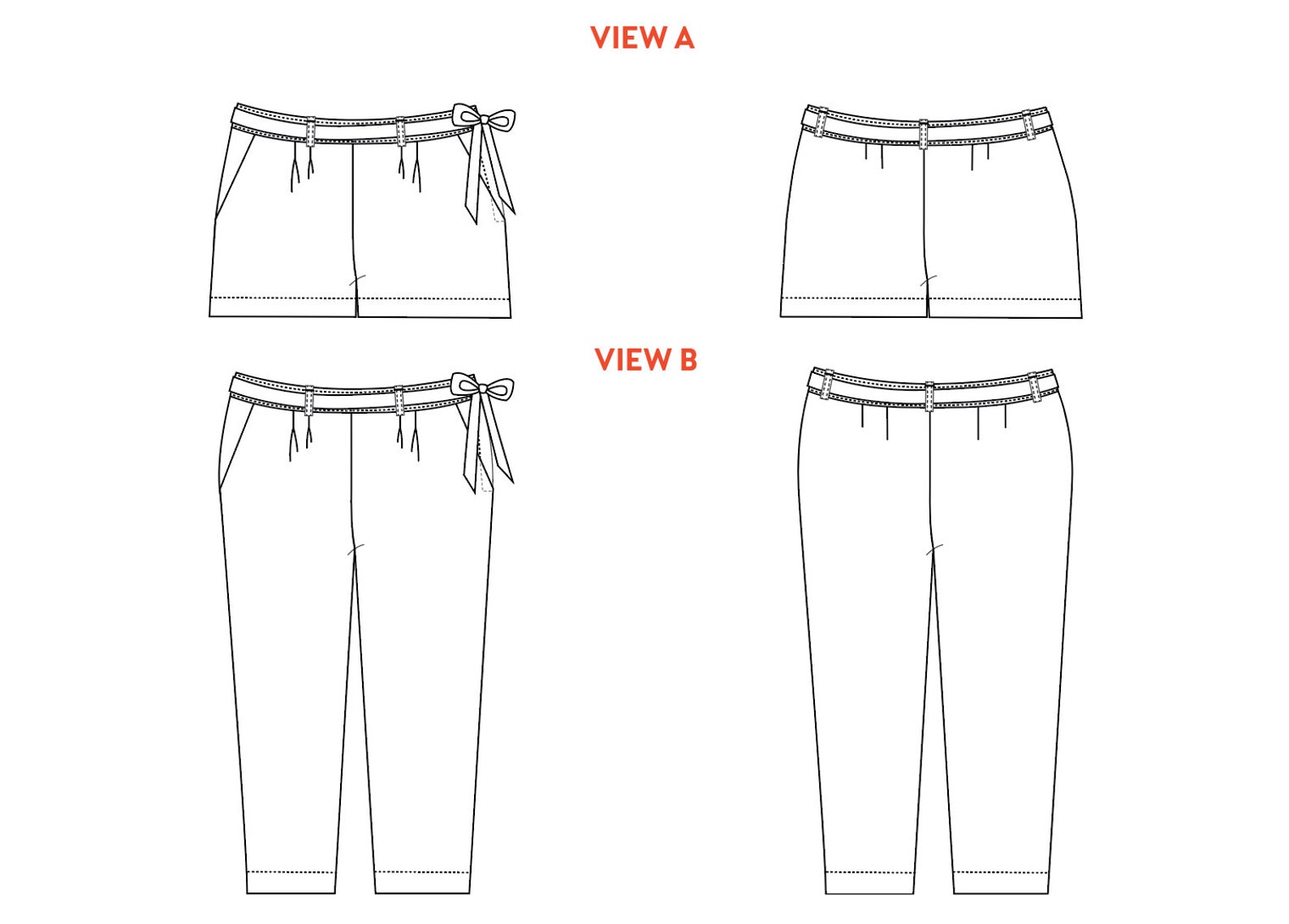 Crew Trousers & Shorts PDF Sewing Pattern | Etsy