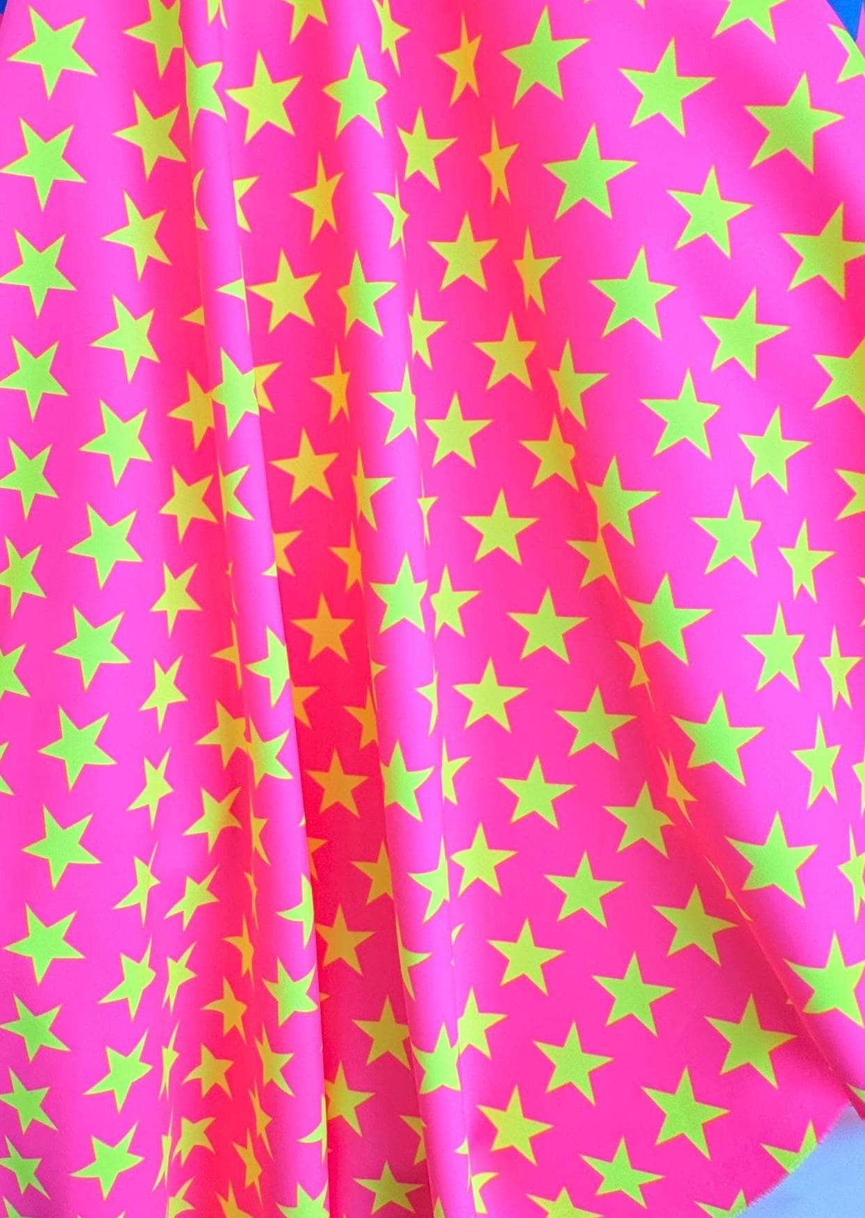 Neon Star Print Fabric: 4-way Stretch Nylon Spandex, 60" Wide - Etsy