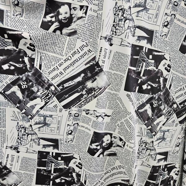 Newspaper Fabric - Etsy