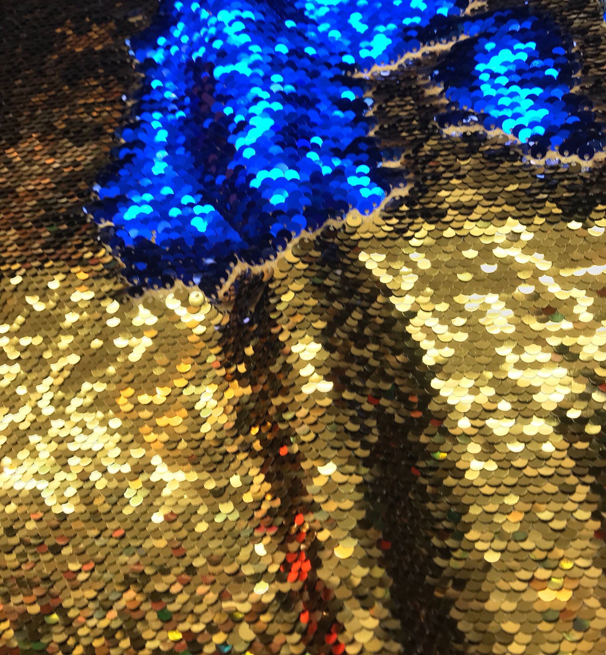 Shiny Royal Blue/deep Gold Newtwo Tone Flip up Sequins/reversible ...