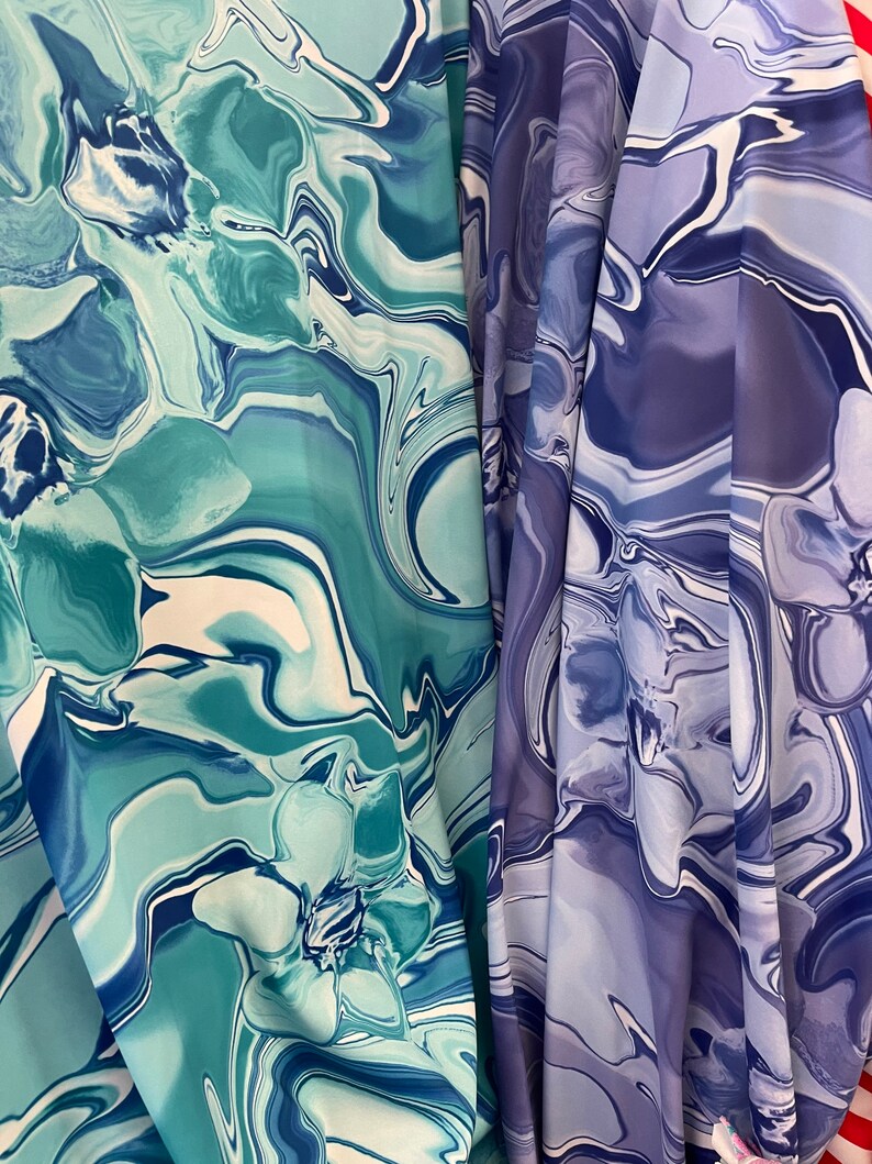 Marble Liquid Paint Print on Best Quality of Nylon Spandex - Etsy