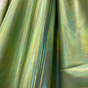 NEW Green Iridescent Foil on Spandex Fabric Sold by Yard [shinny Fabric ...